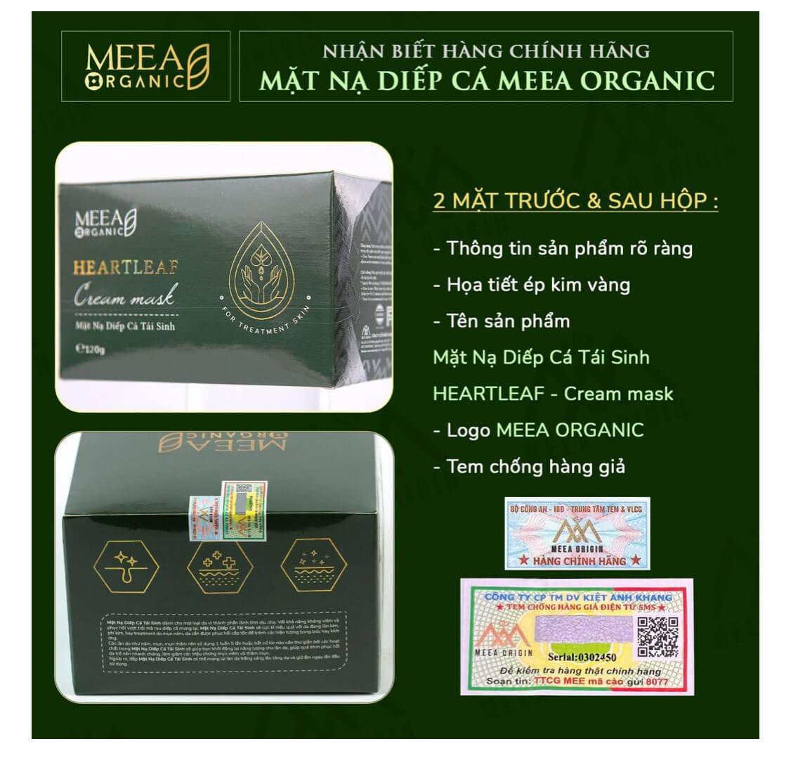 Cách phân biệt mặt nạ diếp cá MEEA chính hãng